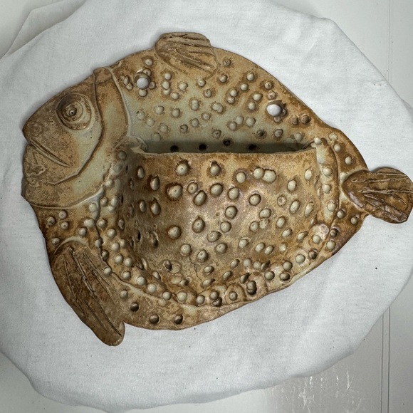 Accents | Pottery Fish Wall Pocket Unsigned Piece Very Unusual One Of A ...